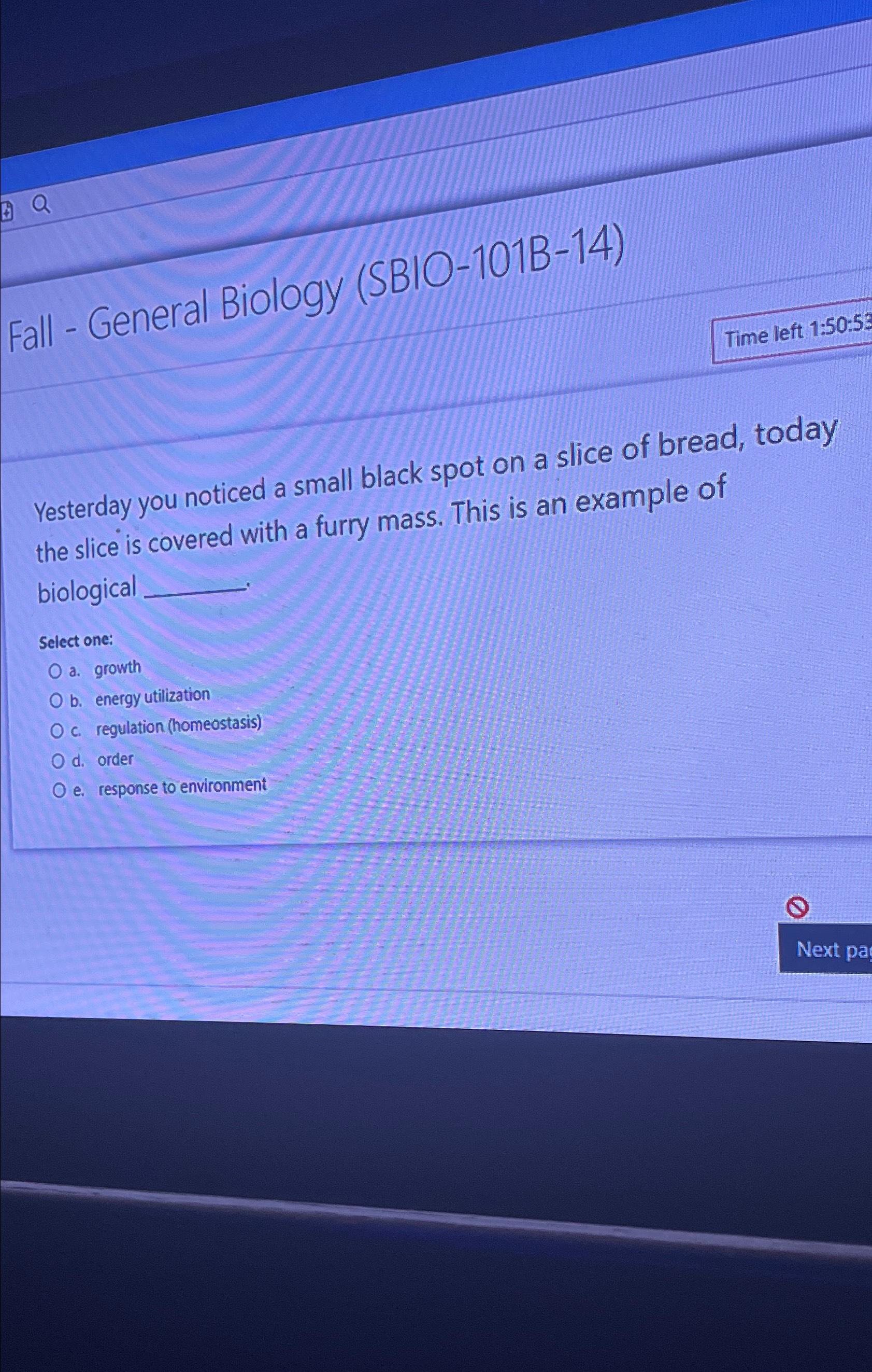 Solved Fall - ﻿General Biology (SBIO-101B-14)Time left | Chegg.com