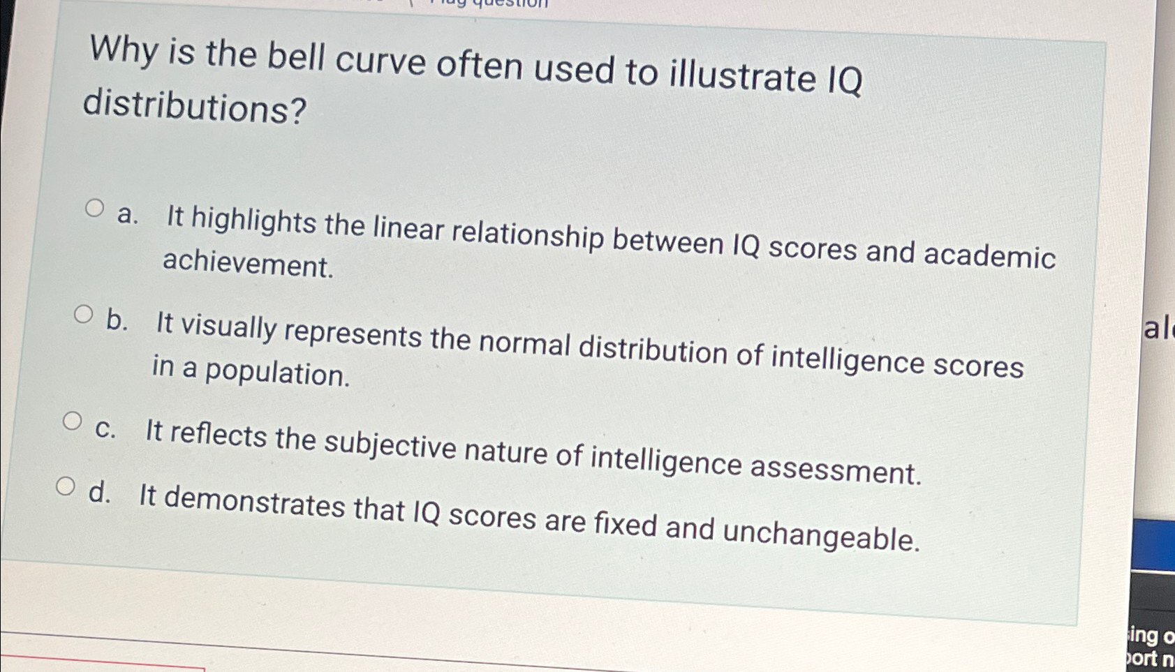 Solved Why is the bell curve often used to illustrate IQ | Chegg.com