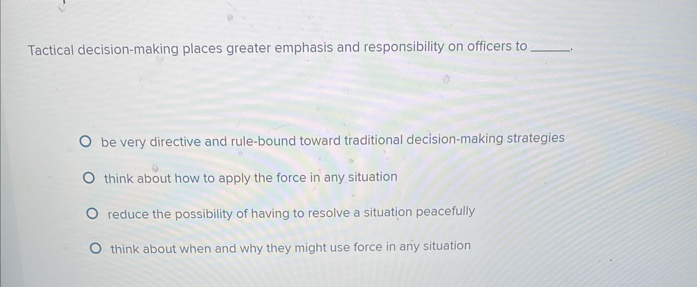 Solved Tactical decision-making places greater emphasis and | Chegg.com