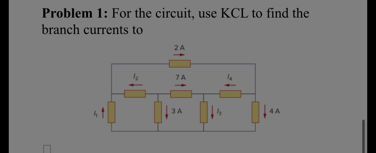 Solved Problem 1 For The Circuit Use Kcl To Find The