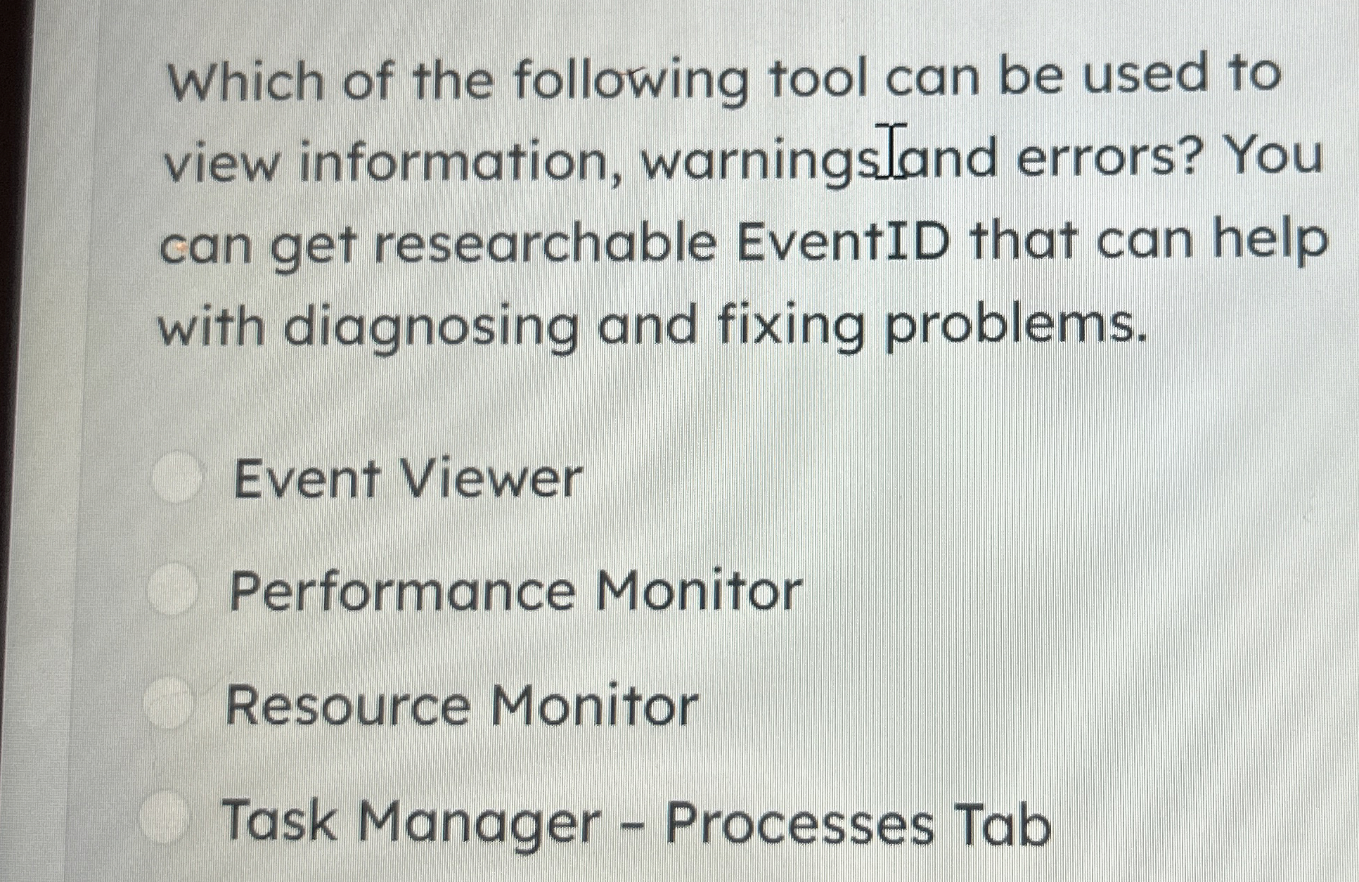 Solved Which of the following tool can be used to view | Chegg.com