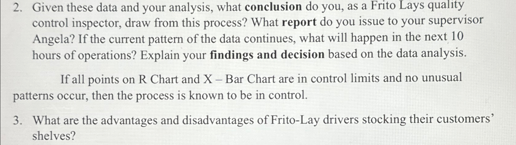 Solved Given these data and your analysis, what conclusion | Chegg.com