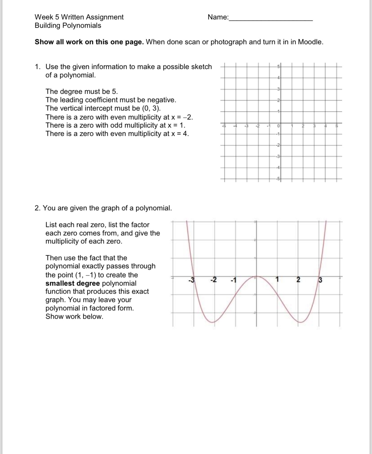 Solved Week 5 ﻿Written AssignmentName:Building | Chegg.com