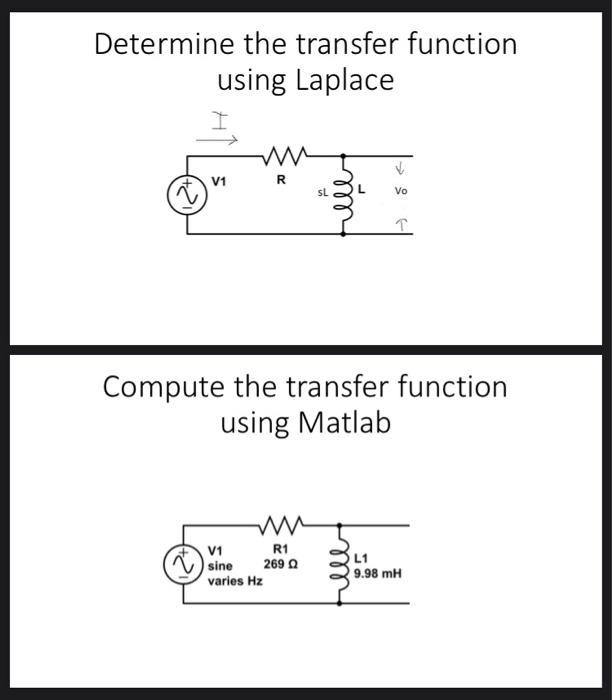 Solved Determine the transfer function using Laplace Compute | Chegg.com