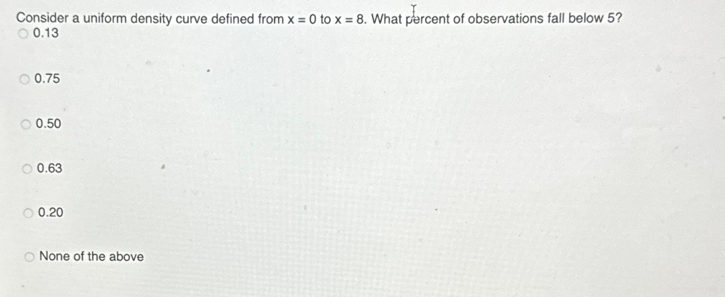 Solved Consider a uniform density curve defined from x=0 ﻿to | Chegg.com