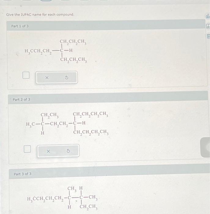 Solved Give the IUPAC name for each compound. | Chegg.com