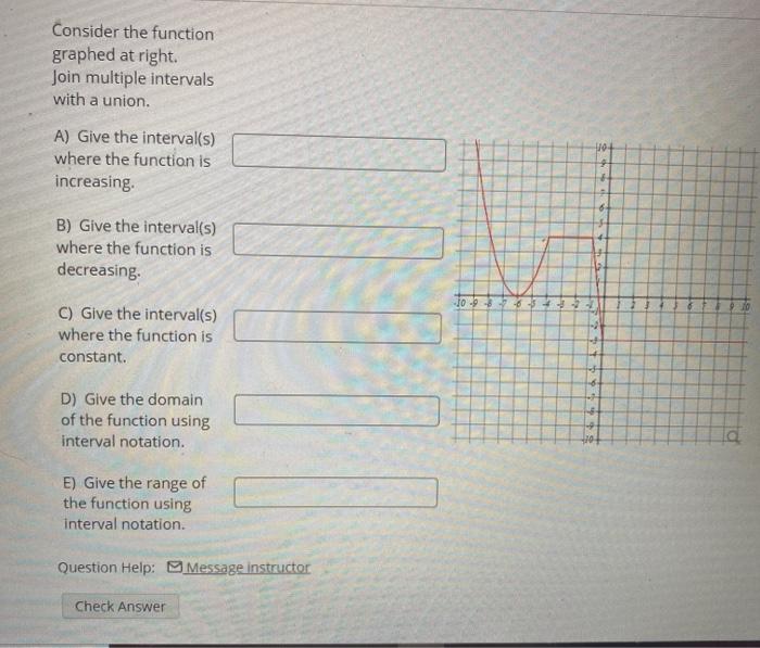 Solved Consider the function graphed at right. Join multiple | Chegg.com