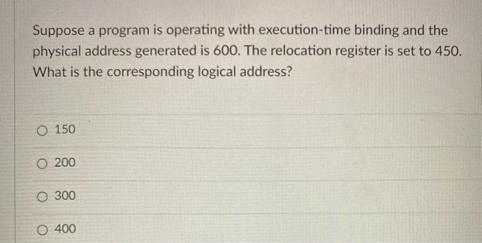 Solved Suppose a program is operating with execution-time | Chegg.com