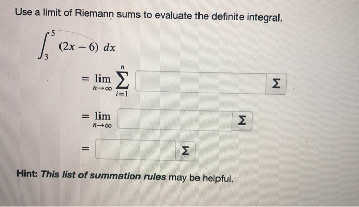 Solved Use a limit of Riemann sums to evaluate the definite | Chegg.com