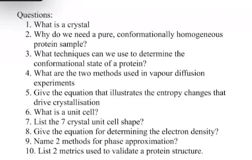 Solved Questions:What is a crystalWhy do we need a pure, | Chegg.com
