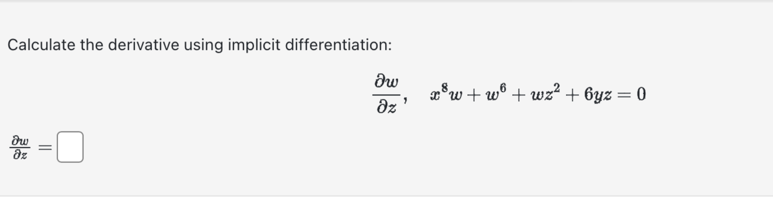 Solved Calculate the derivative using implicit | Chegg.com