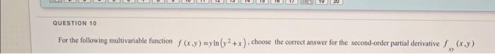 Solved For the following multivariable function | Chegg.com