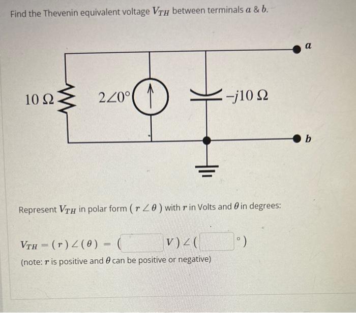 Solved Find the Thevenin equivalent voltage VTH between | Chegg.com
