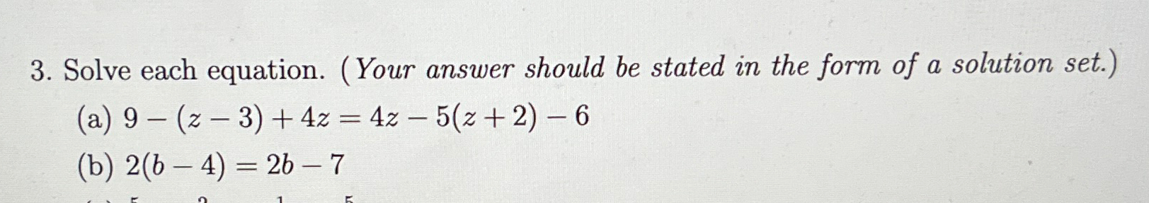 Solved Solve each equation. (Your answer should be stated in | Chegg.com