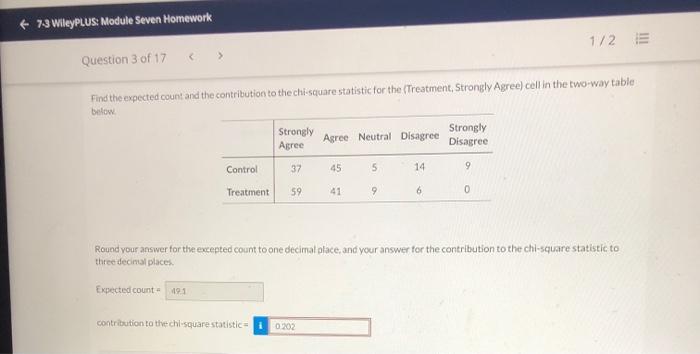Solved 73 WileyPLUS: Module Seven Homework 1/2 E Question 3 | Chegg.com