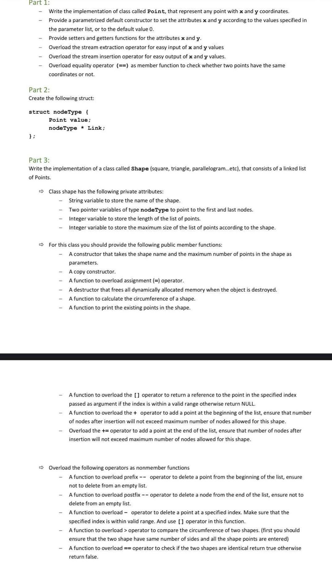Solved Part 1: Write the implementation of class called | Chegg.com