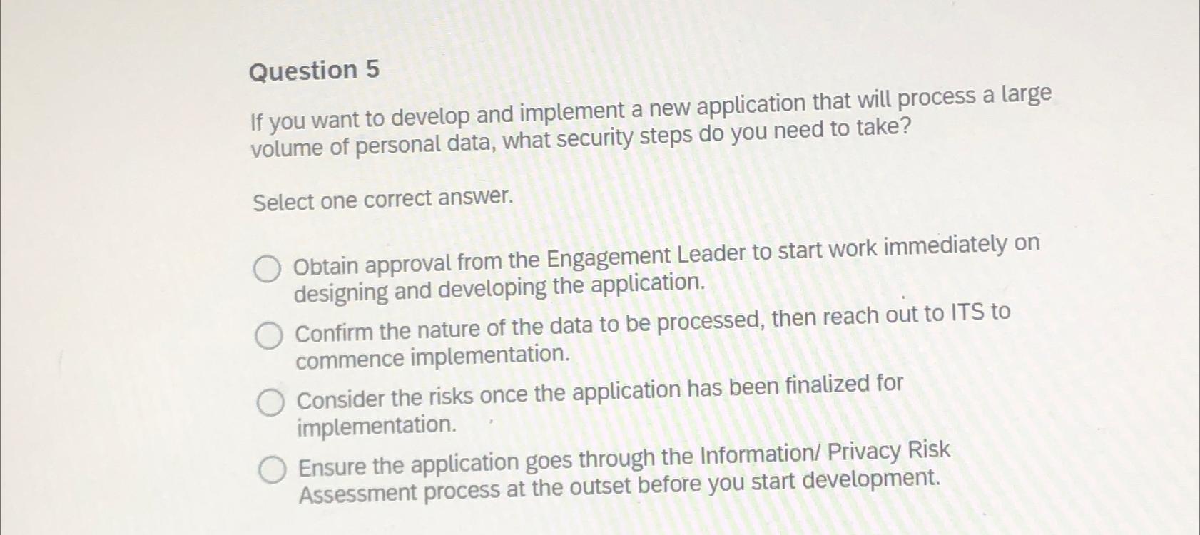 Solved Question 5If you want to develop and implement a new | Chegg.com