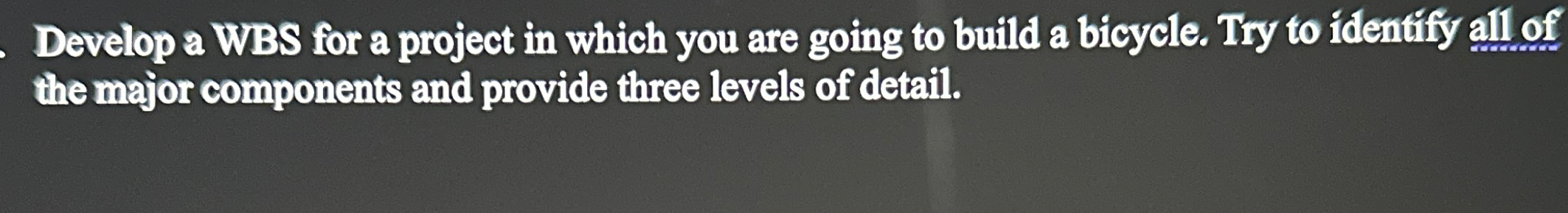 Solved Develop a WBS for a project in which you are going to | Chegg.com