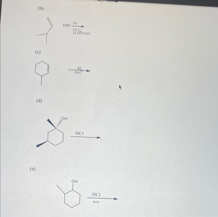 Solved - 100% + HC ECH CH 1) 9-BBN 2) H40, NaOH H₂O (h) H40, | Chegg.com