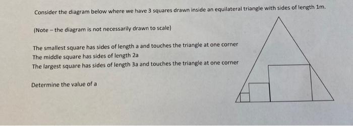 Solved Consider the diagram below where we have 3 squares | Chegg.com