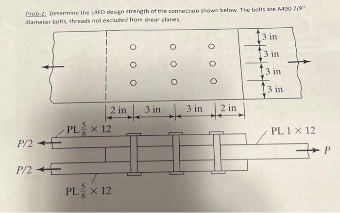 Solved Prob-2: Determine the LRFD design strength of the | Chegg.com