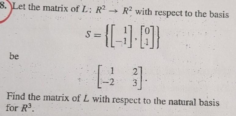 Solved Let the matrix of L:R2→R2 ﻿with respect to the | Chegg.com