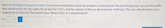 Solved Refer to Multiple-Concept Example 5 to review a | Chegg.com