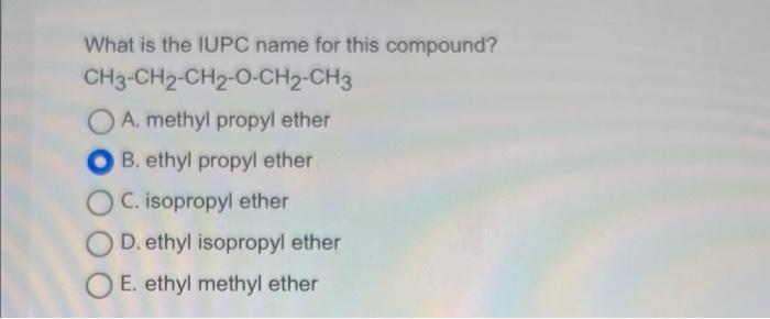 Solved What is the IUPC name for this compound? | Chegg.com