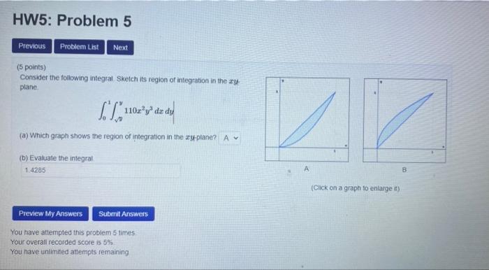 Solved HW5: Problem 5 Previous Problem List Next (5 points) | Chegg.com