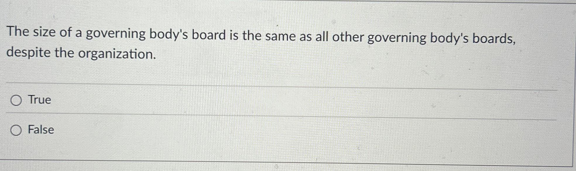Solved The size of a governing body's board is the same as | Chegg.com