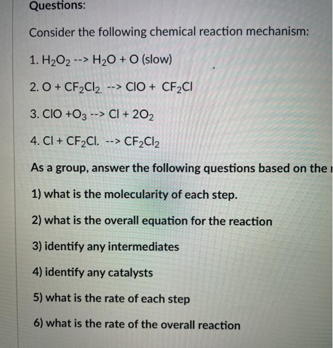 Solved Questions: Consider the following chemical reaction | Chegg.com