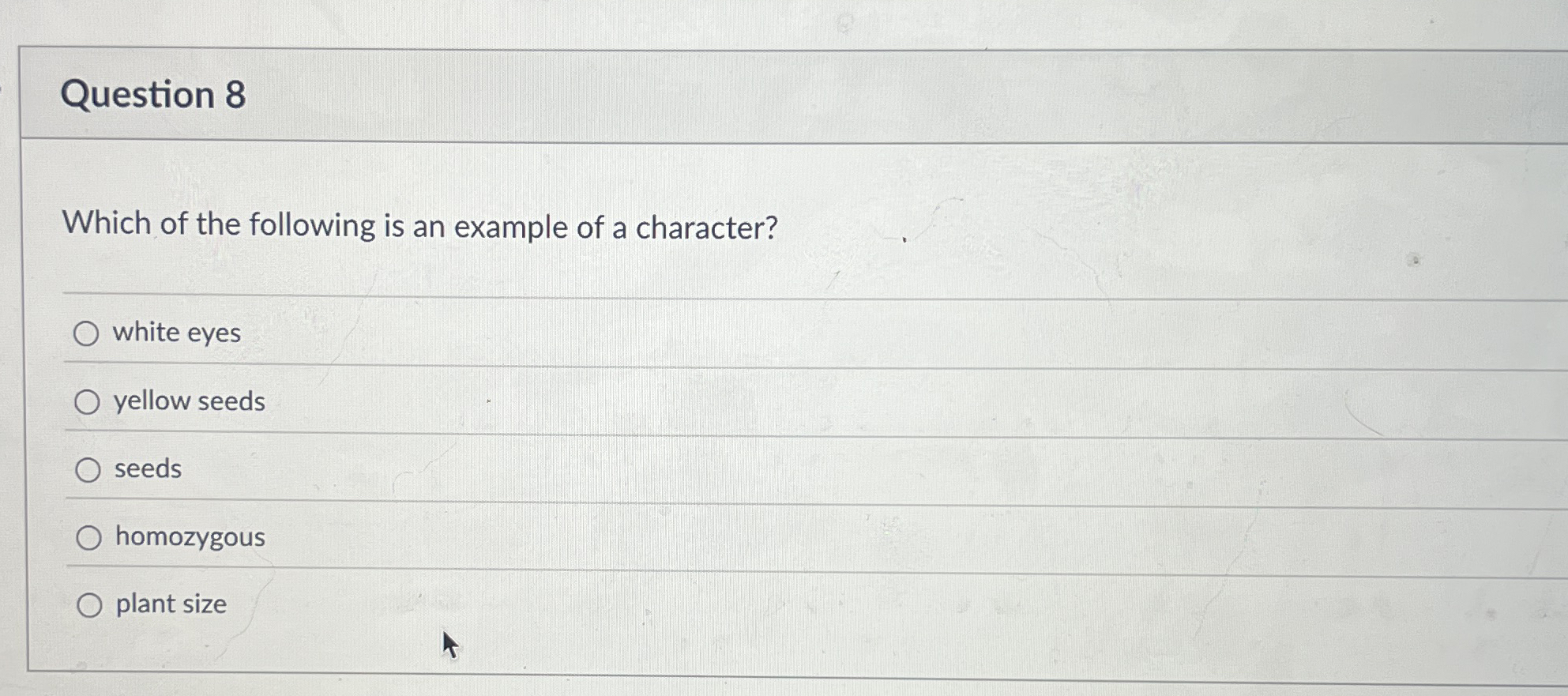 Solved Question 8Which of the following is an example of a | Chegg.com