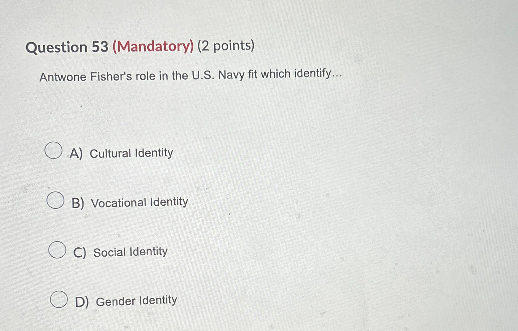 Solved Question 53 (Mandatory) (2 points)Antwone Fisher's | Chegg.com Solved Question 53 (Mandatory) (2 points)Antwone Fisher's | Chegg.com