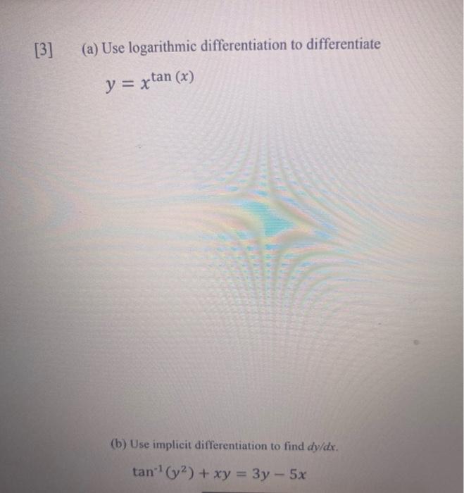 Solved (a) Use logarithmic differentiation to differentiate | Chegg.com