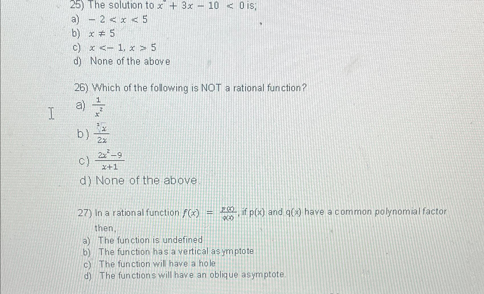 Solved The solution to x+3x-10