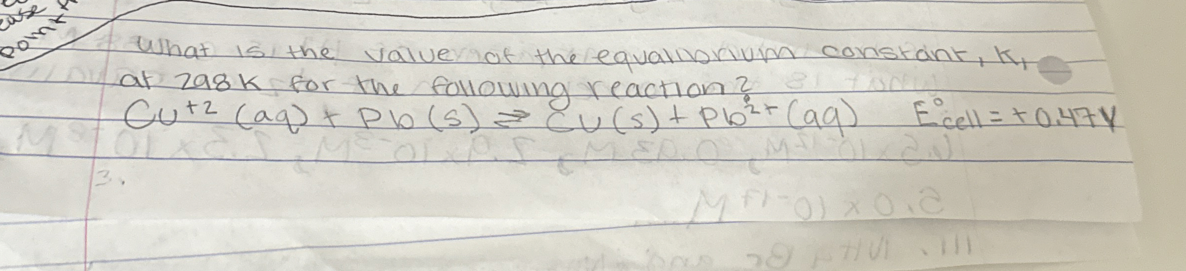 Solved What is the value of the equalibrium constant, k, ﻿at | Chegg.com