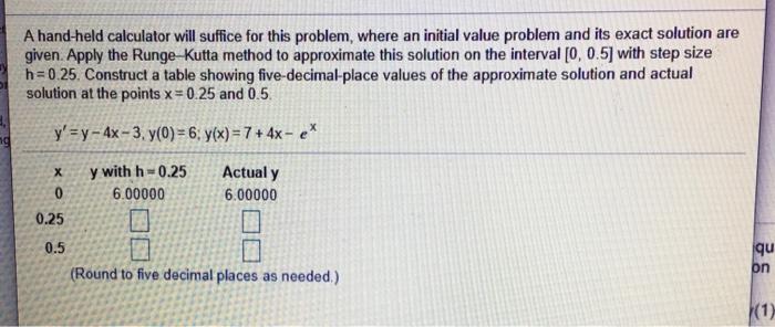 Solved A hand-held calculator will suffice for this problem, | Chegg.com
