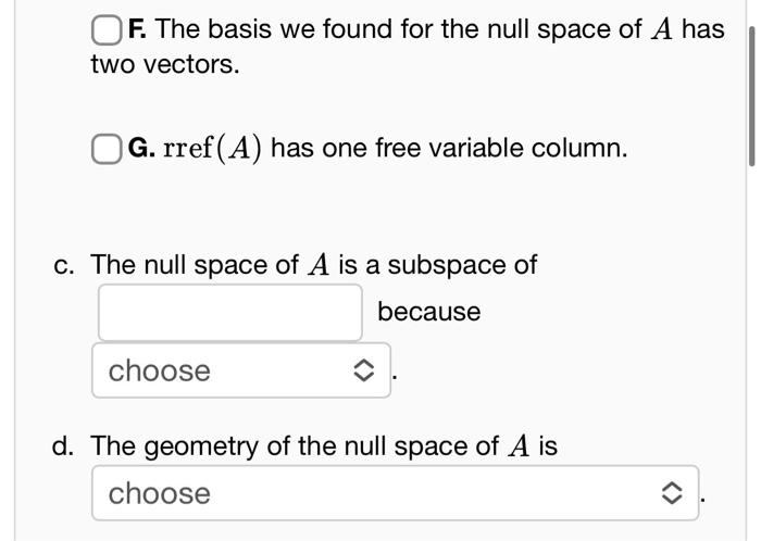 Solved Let A=⎣⎡2−44−36−6−24−4⎦⎤ a. A basis for the null | Chegg.com