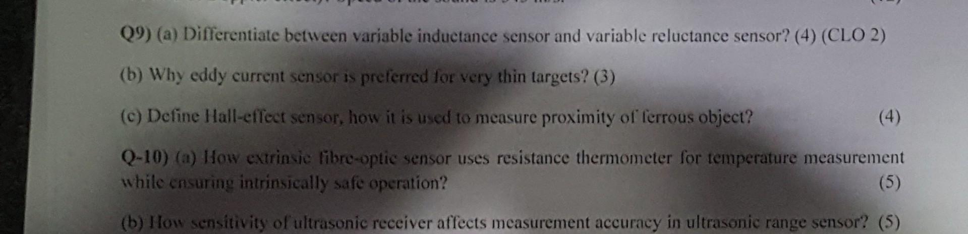 Solved Q9) (a) Differentiate between variable inductance | Chegg.com