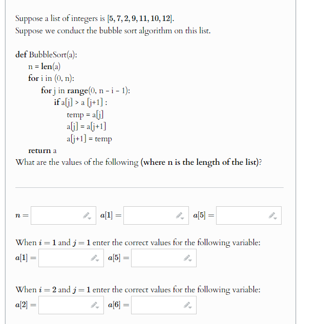 Solved Suppose a list of integers is | Chegg.com