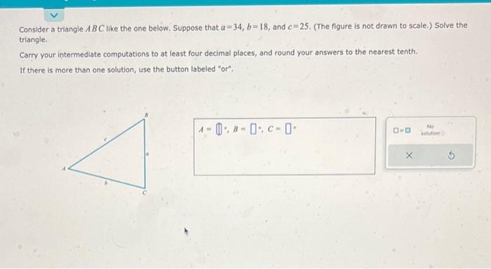 Solved Consider a triangle ABC like the one below. Suppose | Chegg.com