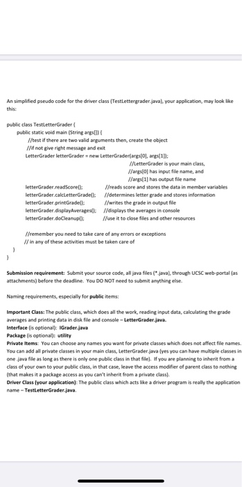 Solved Write a program that will determine the letter grade | Chegg.com