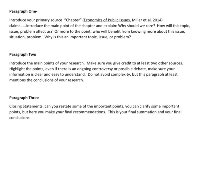 Solved Paragraph One- Introduce your primary source | Chegg.com