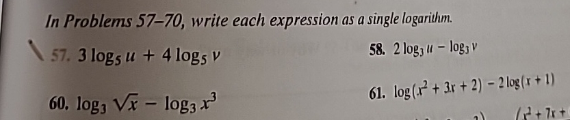 Solved In Problems 57-70, ﻿write each expression as a single | Chegg.com