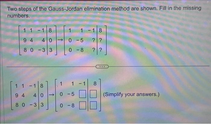 Solved State the next elementary row operation that should | Chegg.com