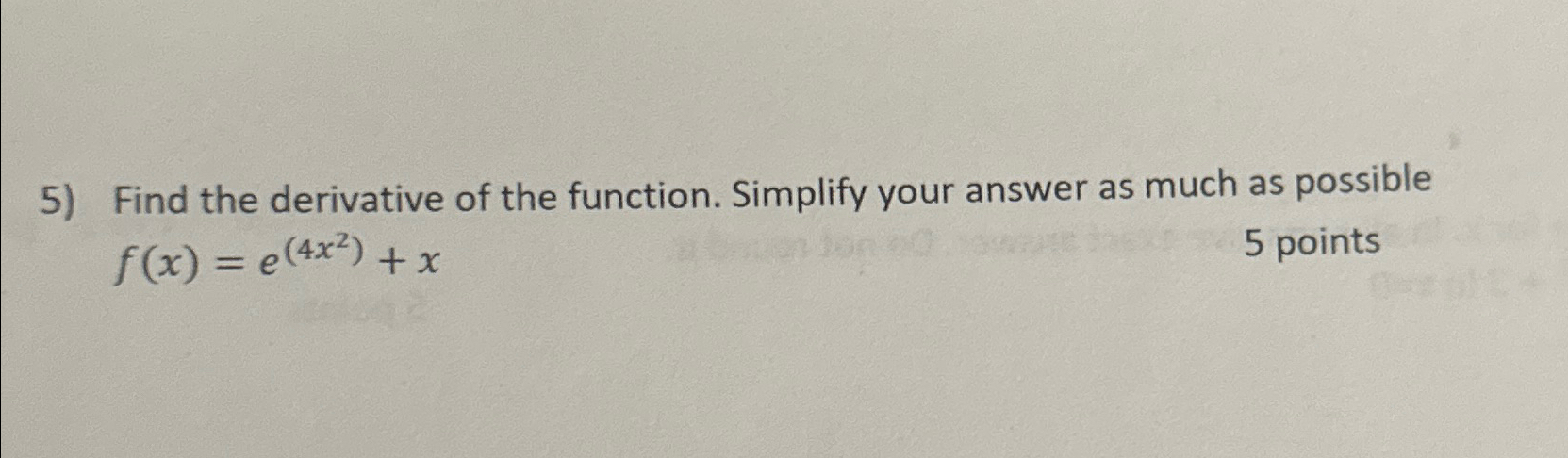 Solved Find the derivative of the function. Simplify your | Chegg.com