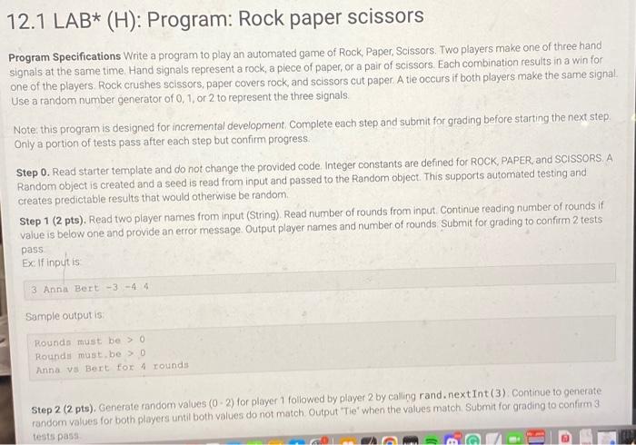 Solved Program Specifications Write a program to play an | Chegg.com