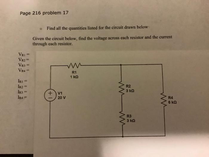 Solved Find all the quantities listed for the circuit drawn | Chegg.com