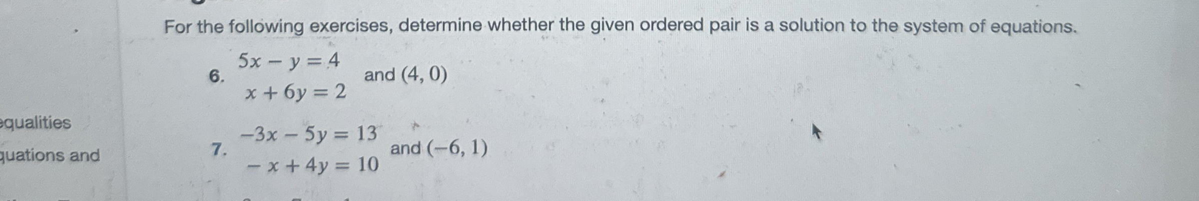 Solved For the following exercises, determine whether the | Chegg.com