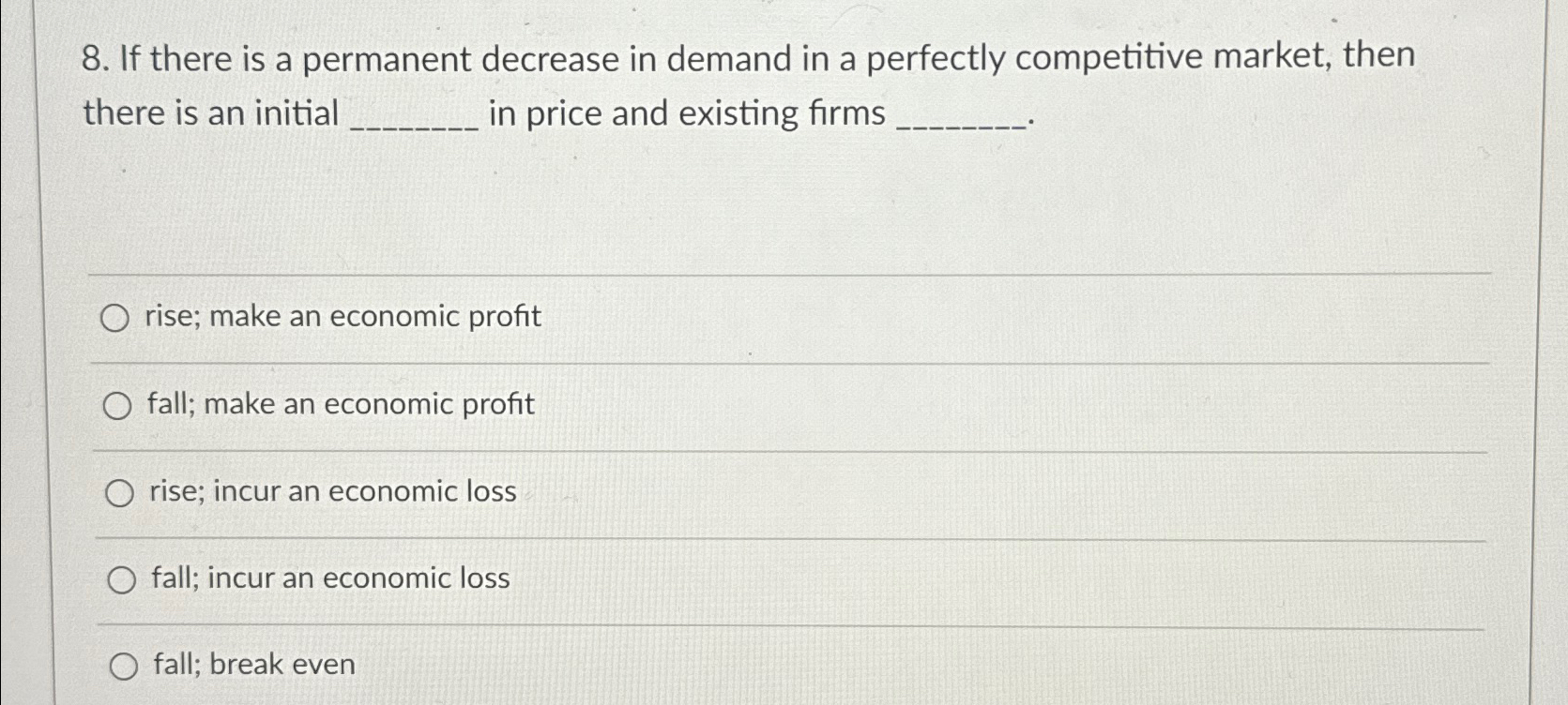 Solved If there is a permanent decrease in demand in a | Chegg.com